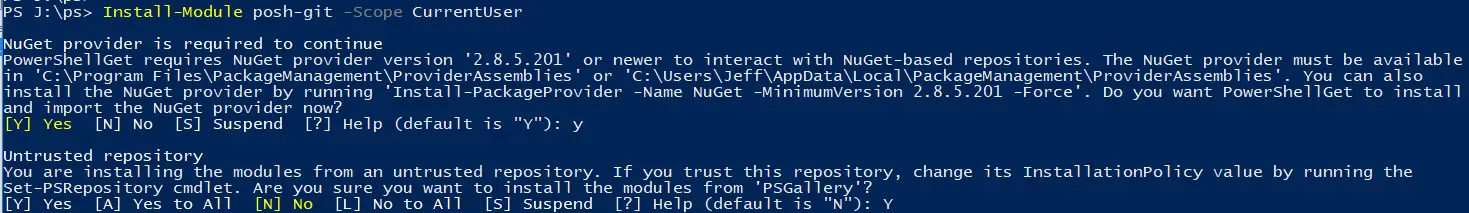 Installing And Configuring Posh Git With Powershell Jeff Brown Tech 2065