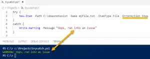 Using Exception Messages with Try Catch in PowerShell | Jeff Brown Tech