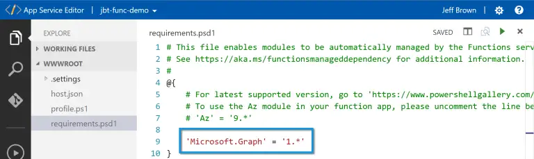 Azure Functions Add A Powershell Module Jeff Brown Tech