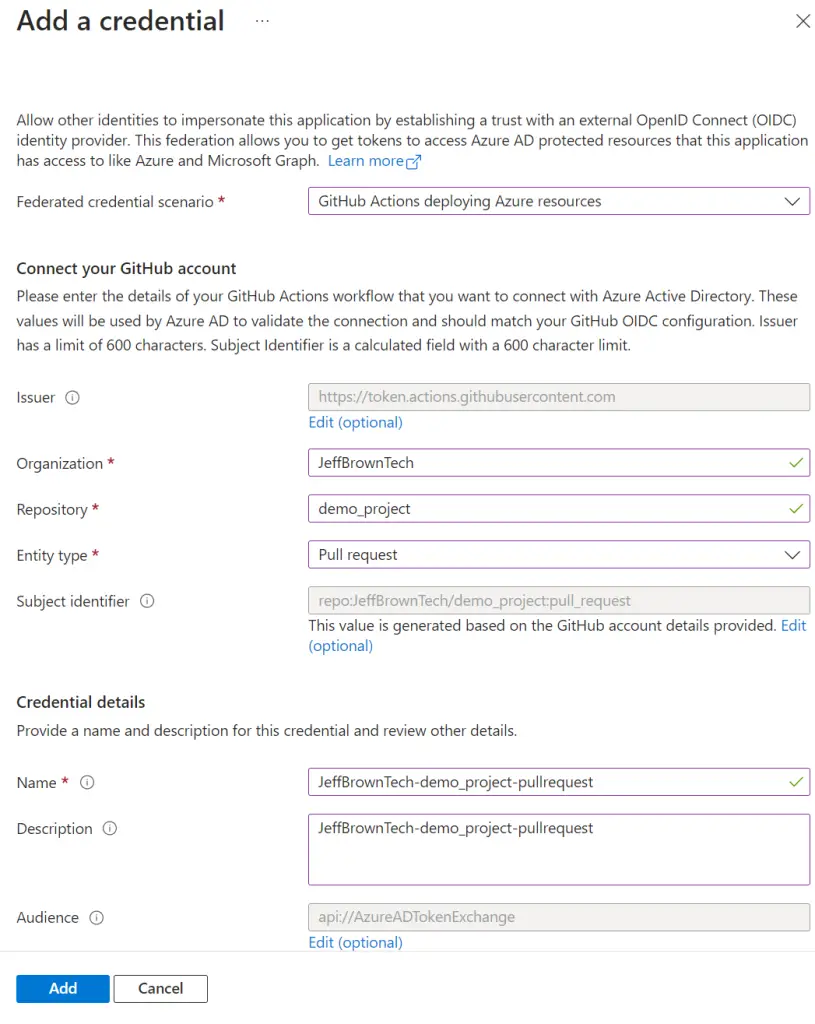 Connect GitHub and Azure using OpenID Connect | Jeff Brown Tech Connect GitHub and Azure using OpenID Connect | Jeff Brown Tech